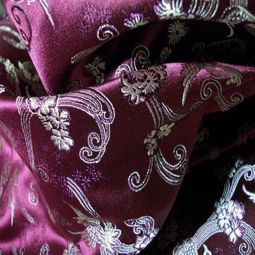 Burgundy & Gold Pheasant Silk Brocade from CorsetMakingSupplies.com